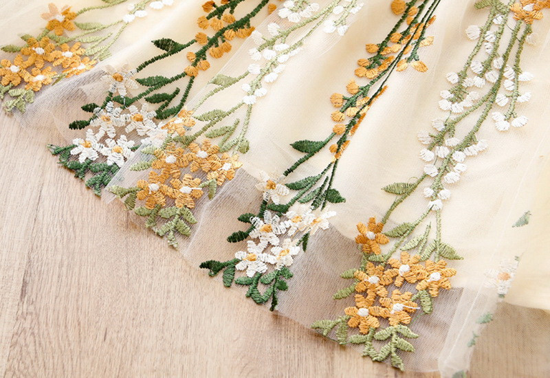 Badu Bg Рокля за момичета с бродерия лятна нова флорална марля детски рокли за принцеси