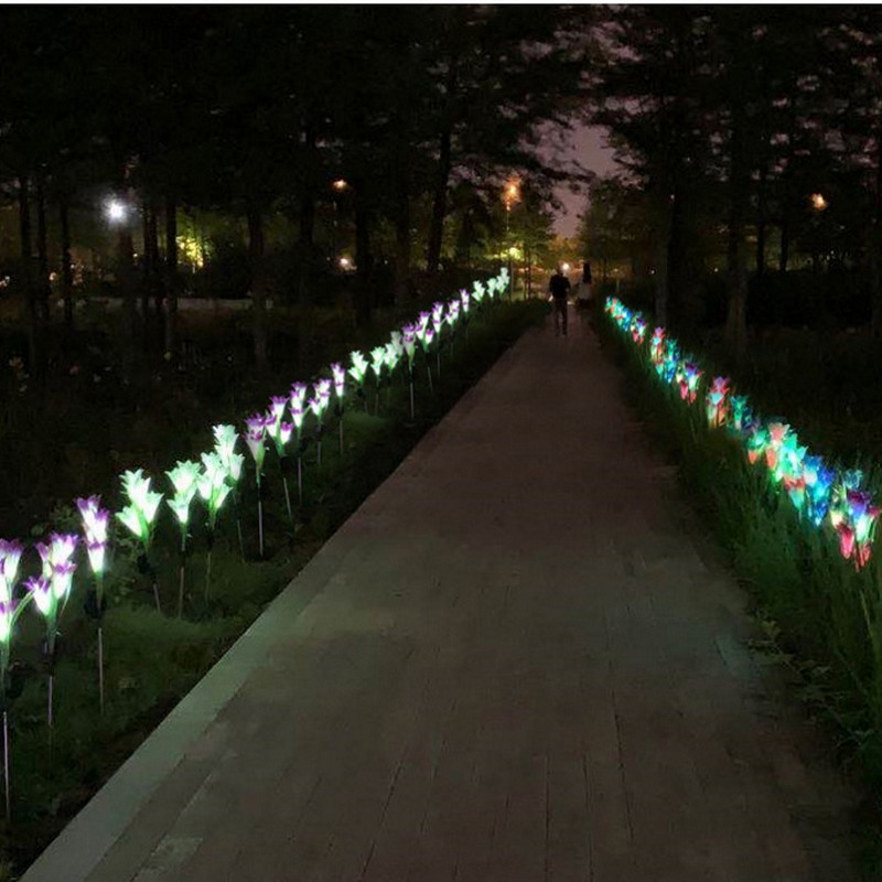 Badu Bg Слънчева Led светлина за тревни площи 4led лампа с изкуствени