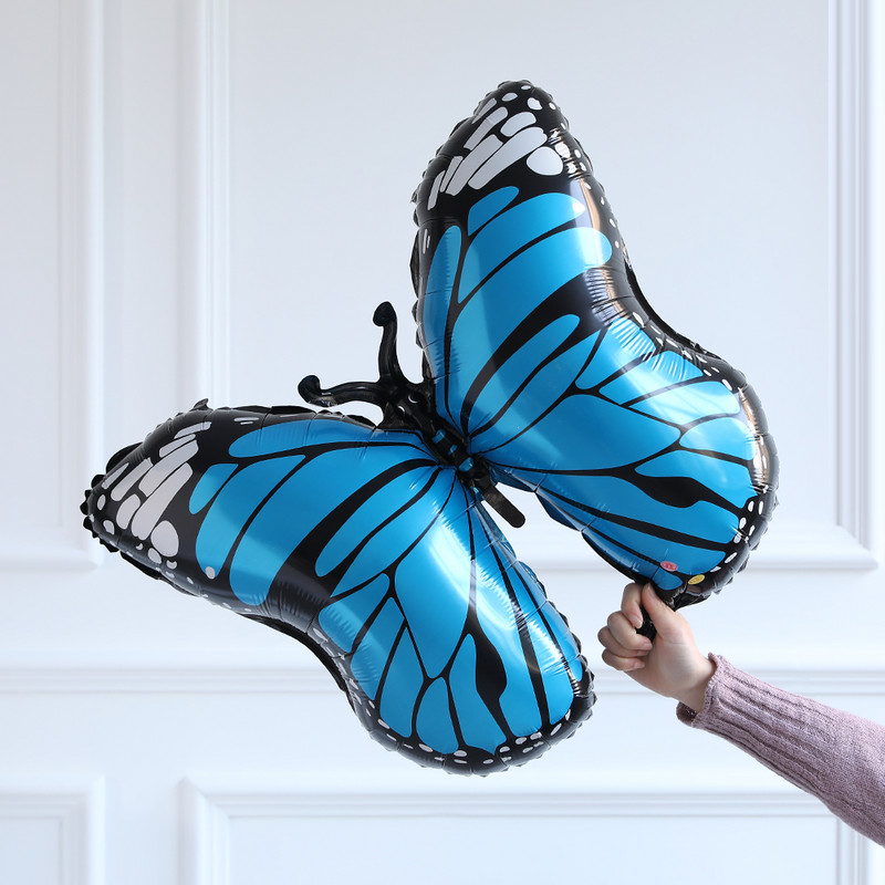 Badu Bg Големи балони от алуминиево фолио с пеперуди Цветен балон с пеперуди Парти за рожден ден