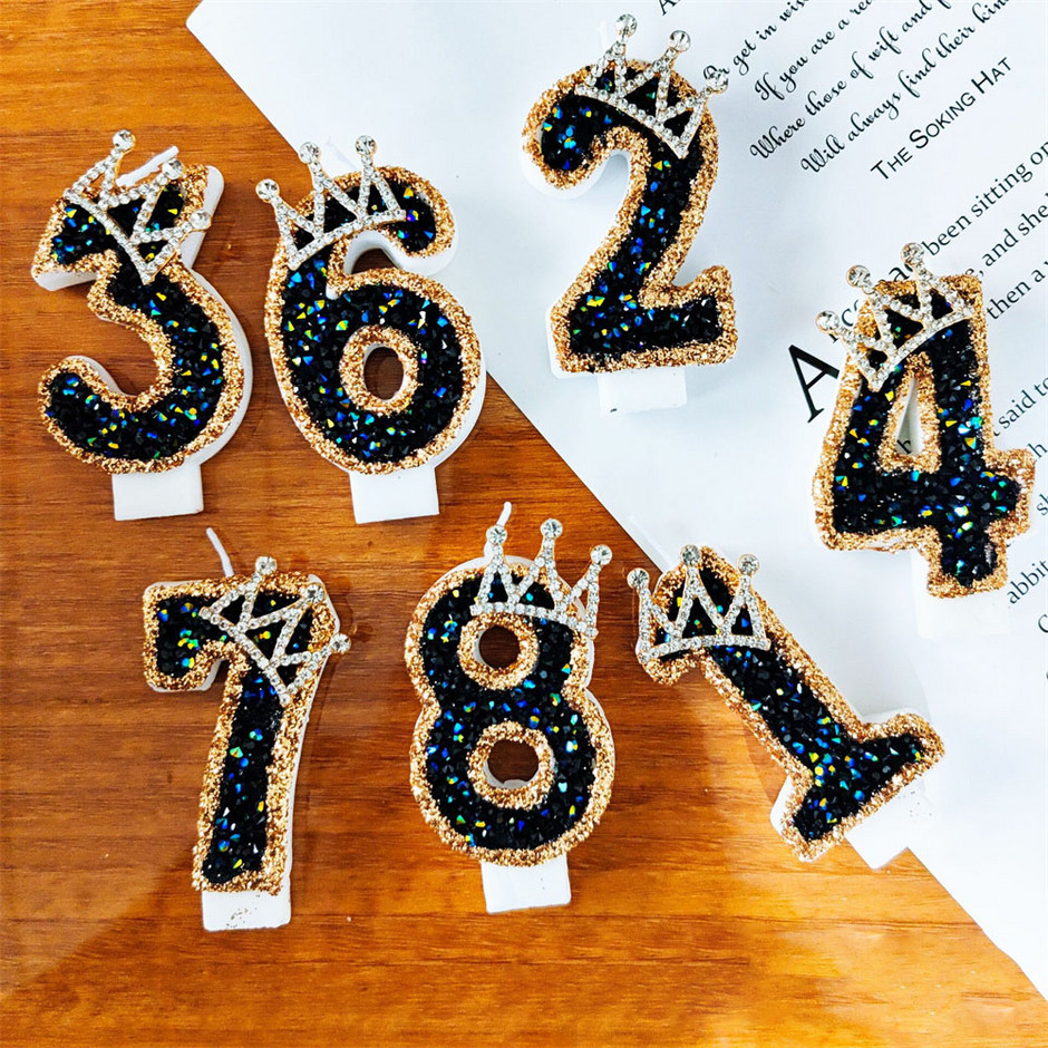 Badu Bg Свещи за рожден ден за торта 0123456789 Свещи с номера за торти за първи рожден ден с