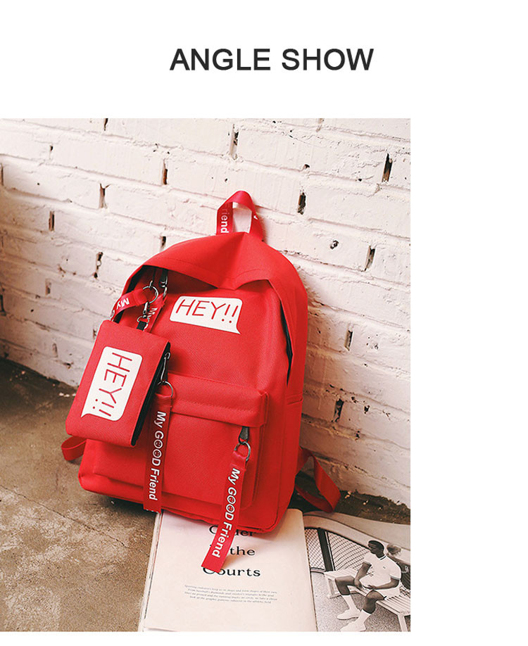 Badu Bg Раница Модерни женски платнени раници с щампа на пера Ученически чанти с мека гръб за