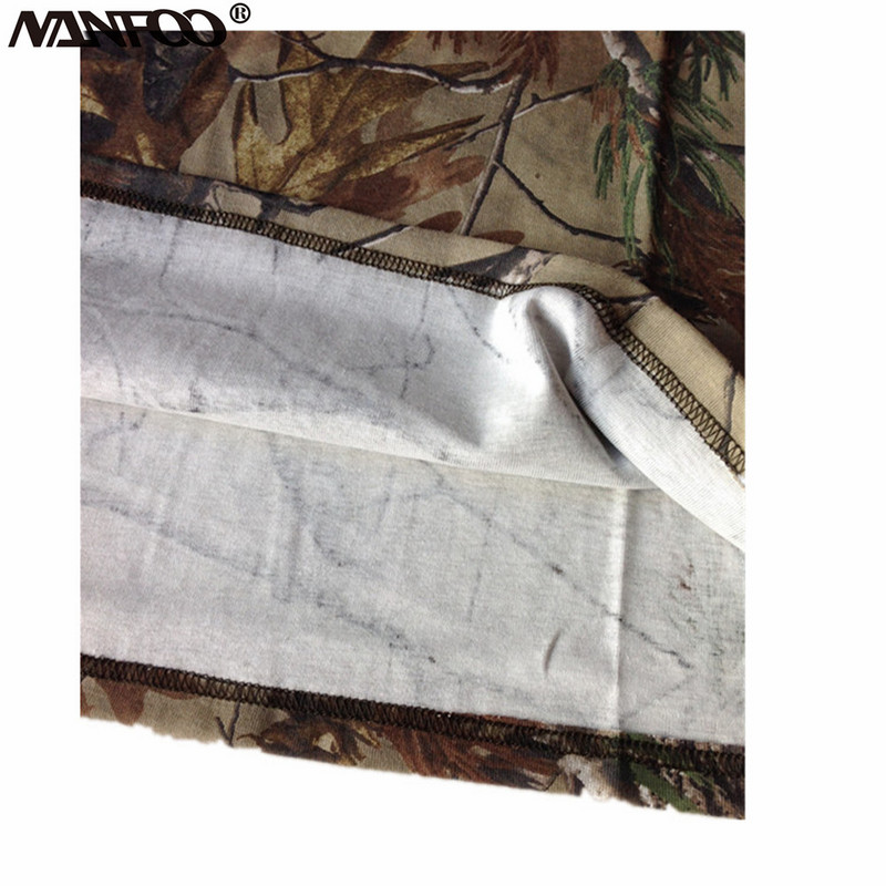 Badu Bg Мъжка лятна тениска с къси ръкави и кръгла яка Bionic камуфлажна тениска за лов и