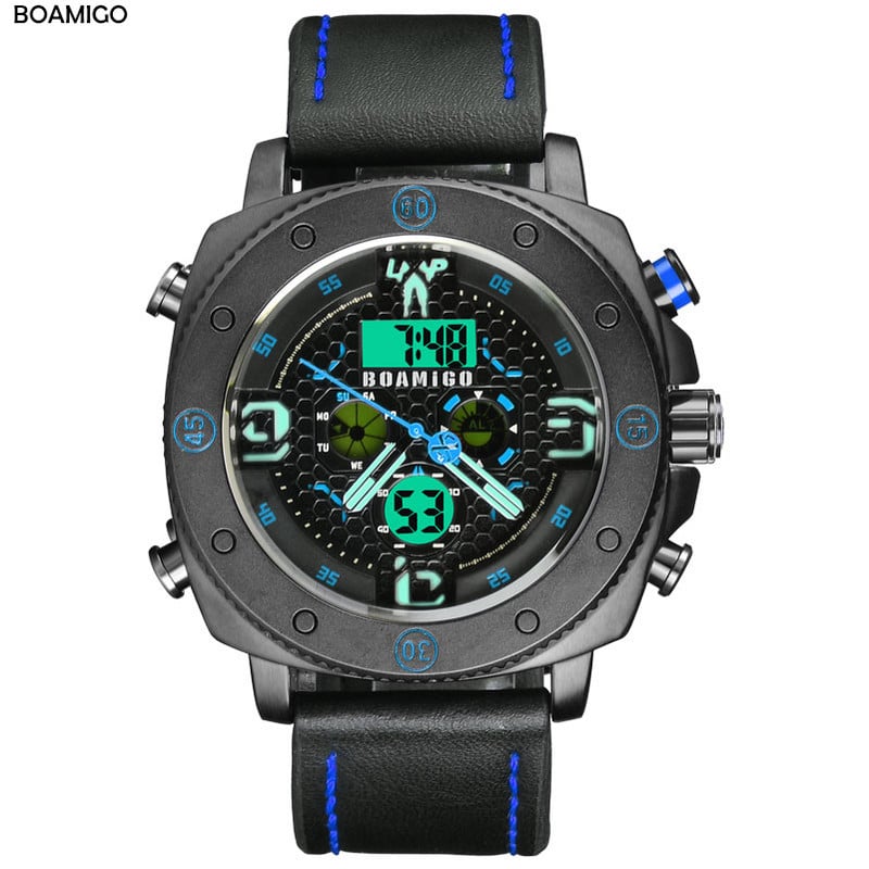 Badu.bg BOAMIGO Chronograph Men Classic Watch Quartz LED Digital Clock ...