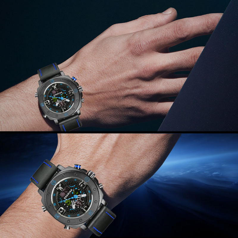 Badu.bg BOAMIGO Chronograph Men Classic Watch Quartz LED Digital Clock ...