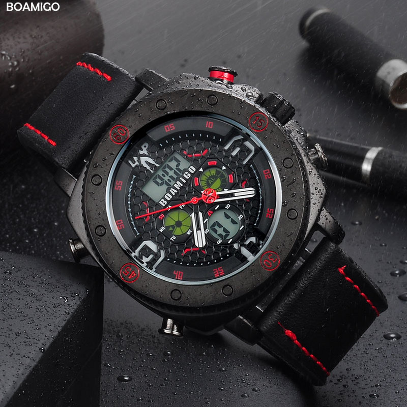 Badu.bg BOAMIGO Chronograph Men Classic Watch Quartz LED Digital Clock ...