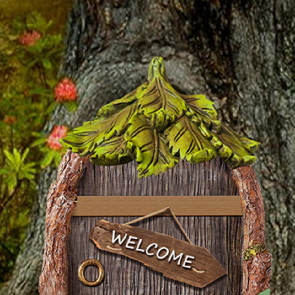 Badu.gr 6 τμχ Πρακτικές Νεραϊδόπορτες Κήπου Ξύλινες Νεράιδες Πόρτες Πολύχρωμες Πόρτες Παραμυθιού ...