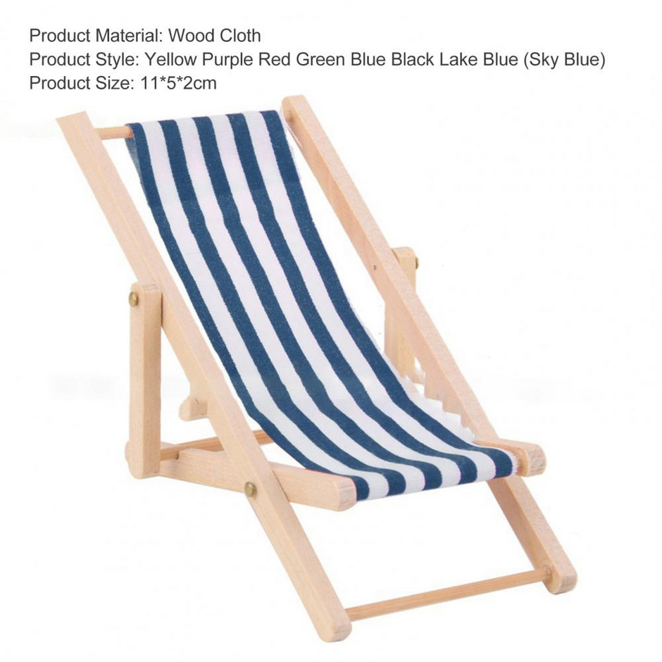 Badu.gr 1/12 Καρέκλα παραλίας Μικρό DIY Μινιατούρα Χριστουγεννιάτικο Δώρο Μίνι Μέγεθος 1/12 ...