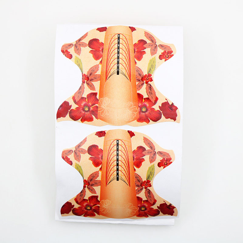 Badu.bg 10 бр./100 бр. Nail Art French Paper UV Gel Tips Extension Builder Form Guide Stencil ...