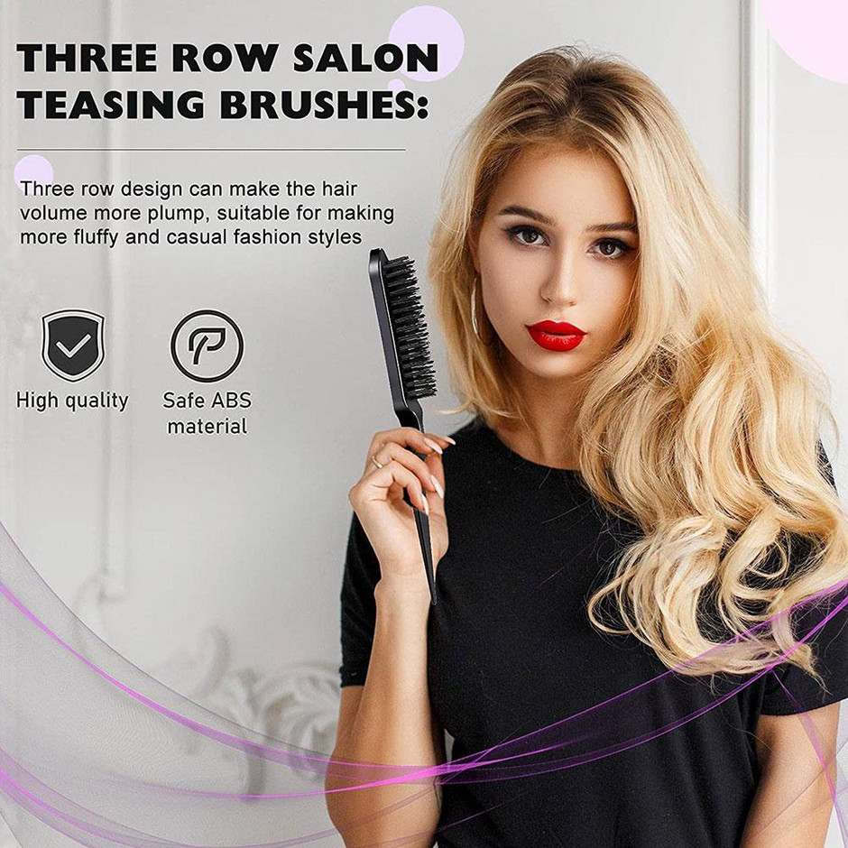 Badu Bg 10 бр Комплект гребени за оформяне на коса Подиграваща четка за коса Троен дразнещ