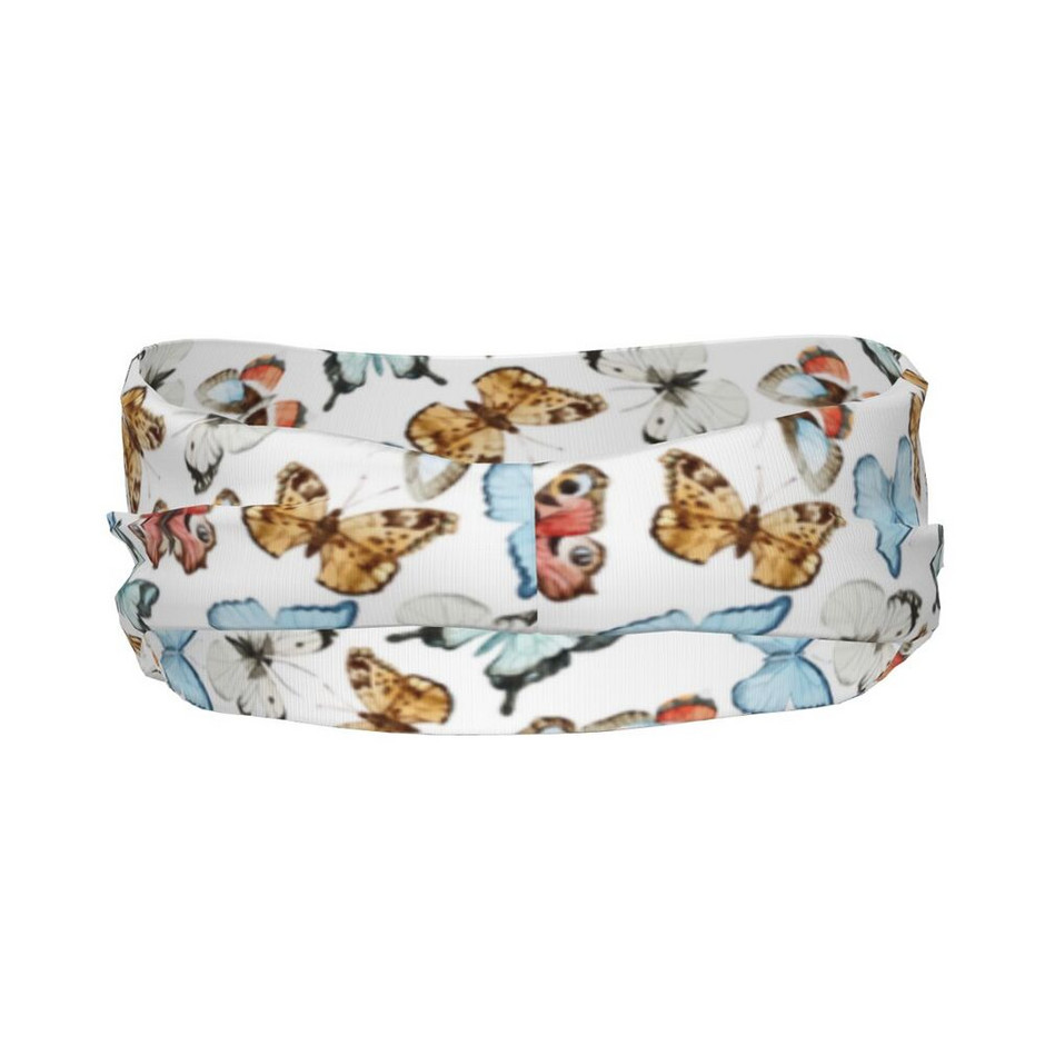 Badu Bg Модел на пеперуда Велосипедни ленти за пот за унисекс Цветни пеперуди Разтеглива пот