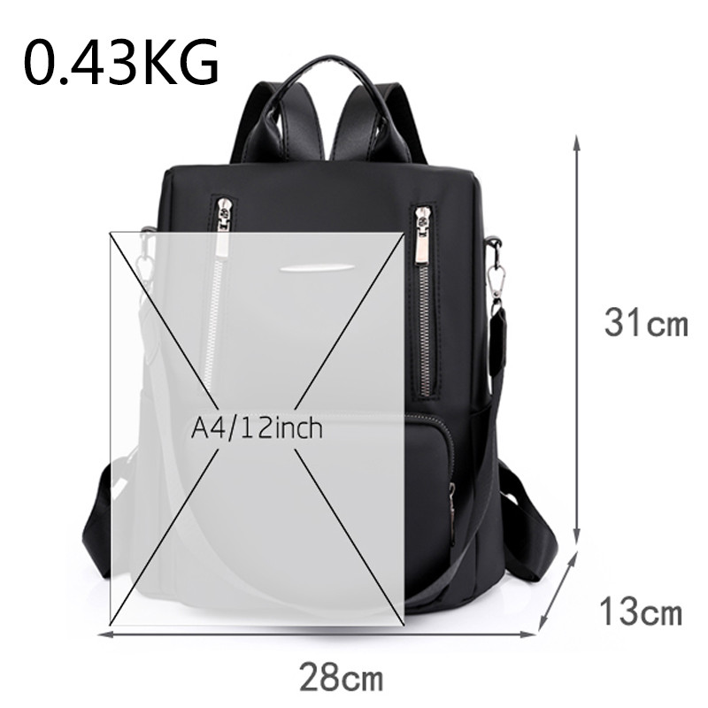 Badu Bg Дамска раница против кражба с отворен дизайн на гърба Висококачествена ученическа чанта