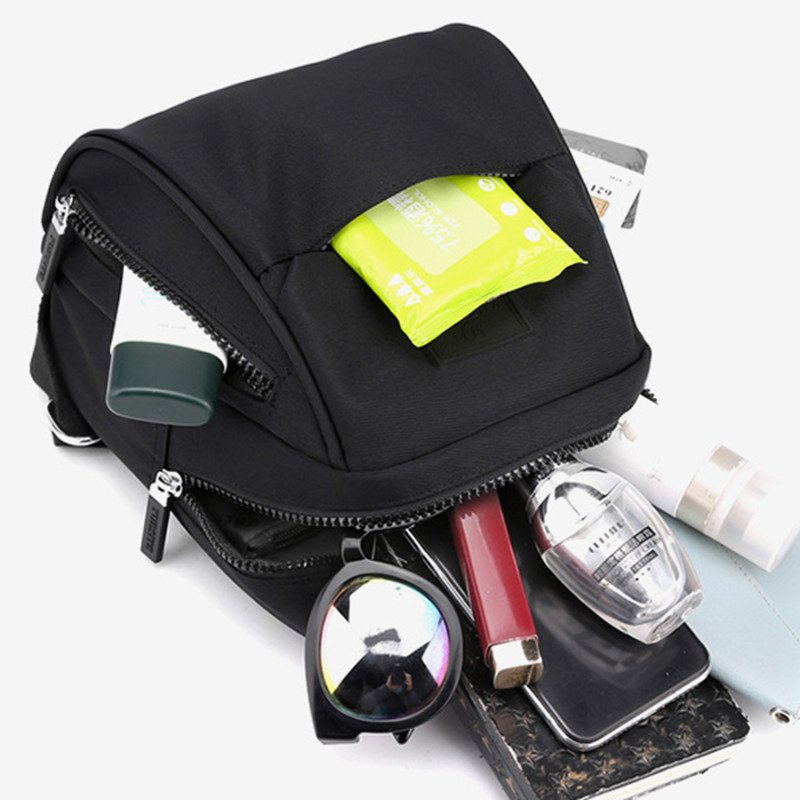 Badu Bg Висококачествена малка дамска раница Водоустойчива найлонова дамска мини раница Чанта