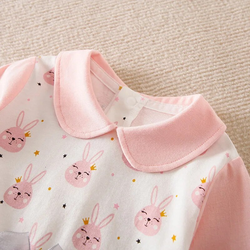 Badu Bg Пролетно и есенно памучно удобно бебешко боди с дълъг ръкав за момчета и момичета с