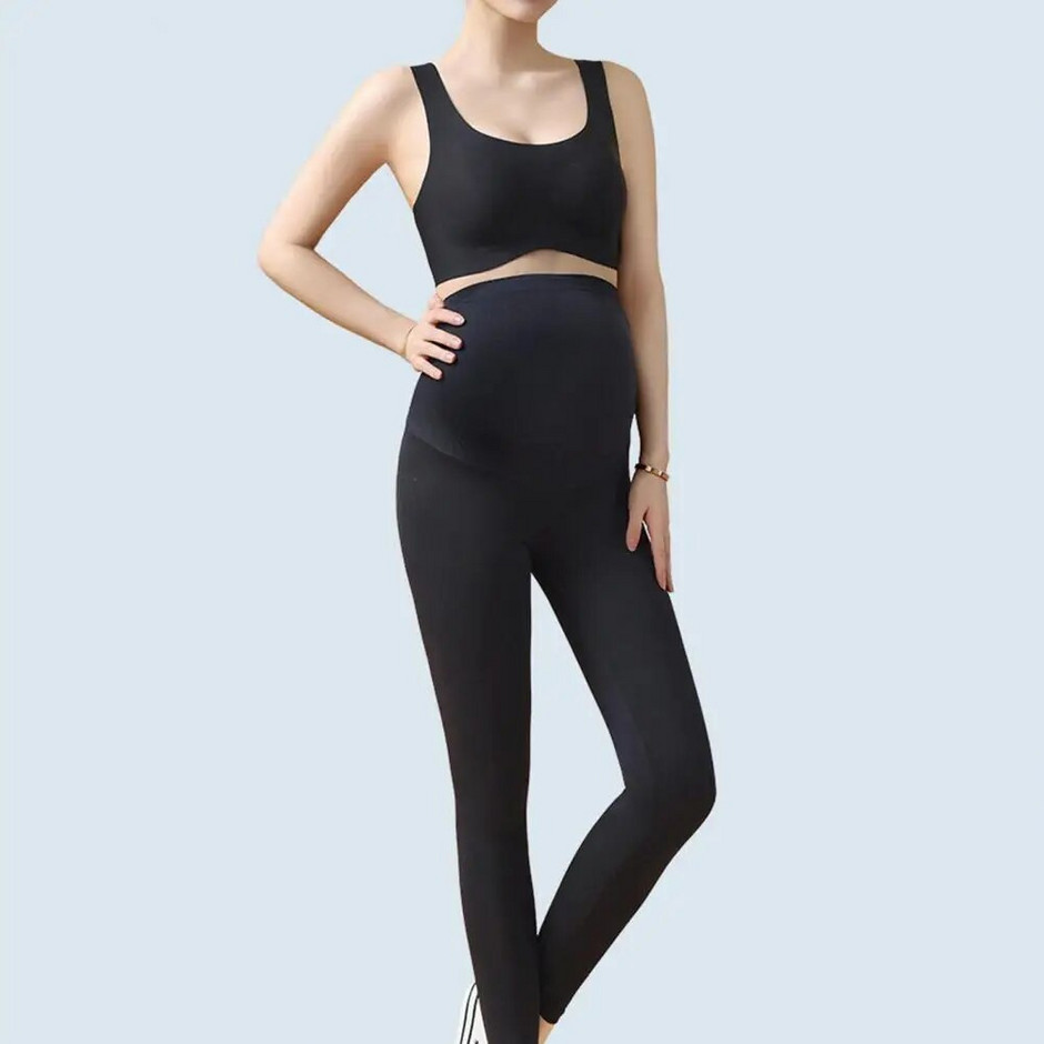 Badu.bg Клинове за упражнения за бременни Поддържащи спортни панталони за бременни Стилни тесни ...