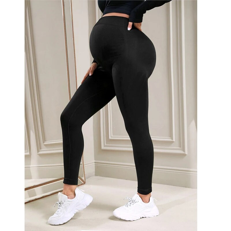 Badu Bg Клинове за бременни с висока талия Тесни дрехи за бременни за бременни жени Трикотажни