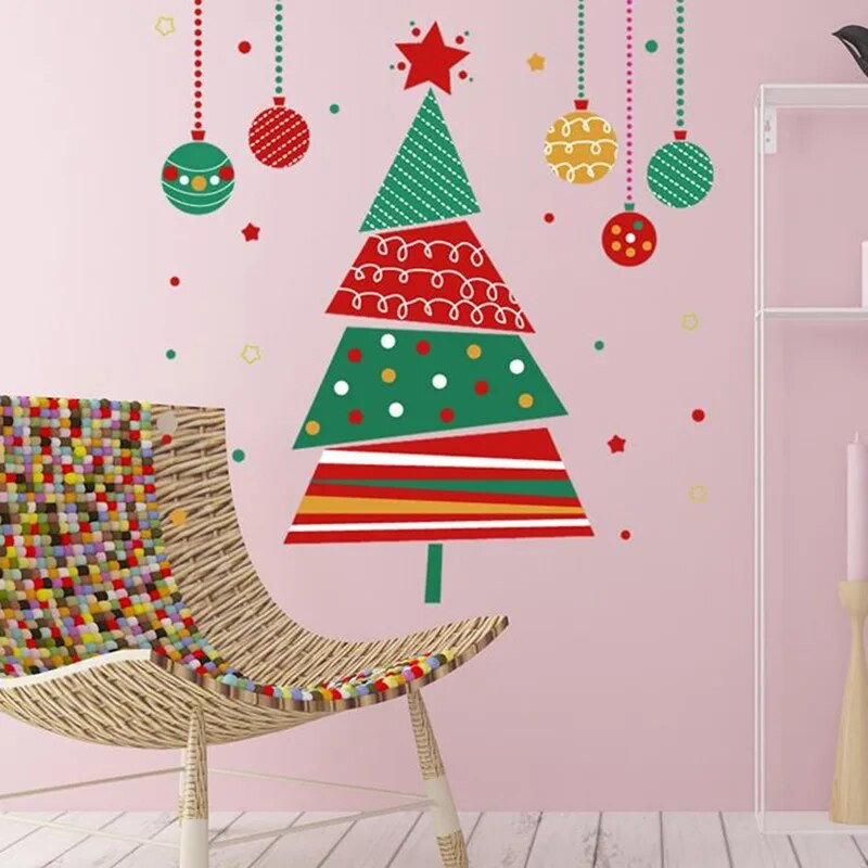Badu Bg 1 Pc Популярна коледна украса Стикери за стъклени прозорци
