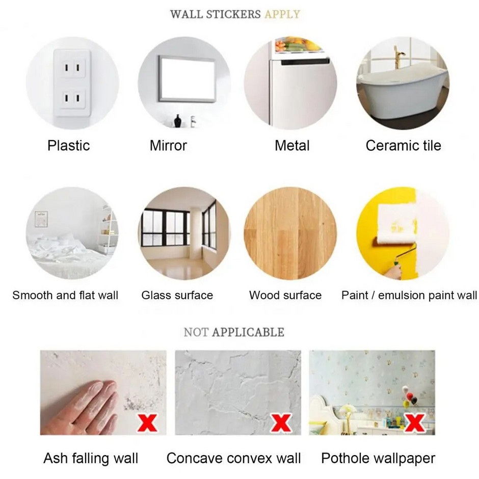 Стикери за стена Музикален инструмент Модел Стикери за стена Самозалепваща PVC декорация на ...