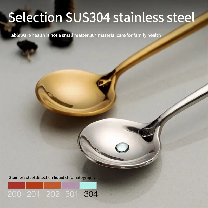 Badu Bg Комплект златни лъжици от 12 части красива златна лъжица за кафе с дълга дръжка