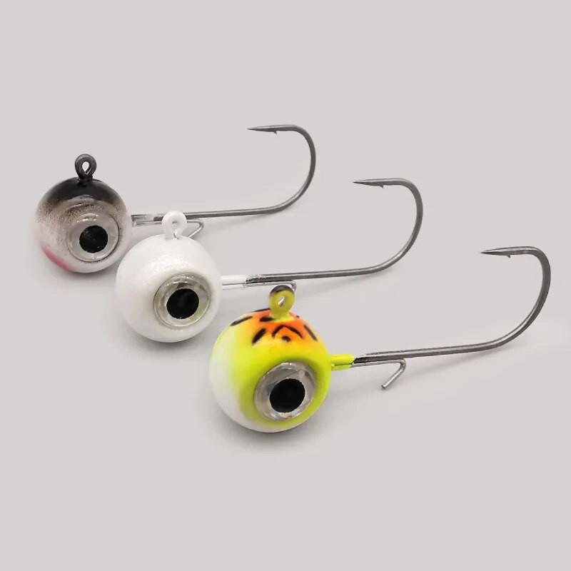 Badu.bg Риболовни куки с джиг глава с големи очи с кука Mustad 1,8 г 3 ...