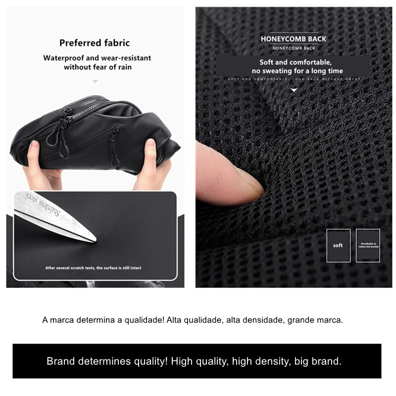 Badu Bg Jeep Buluo Нови мъжки чанти за гърди Ежедневни чанти с прашка Чанти за пътуване и