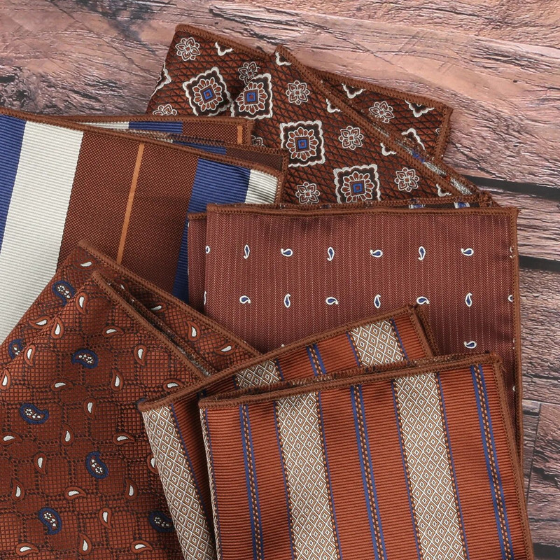 Linbaiway носна кърпичка за мъжки костюми джобни квадратни бизнес класически щамповани кърпи за