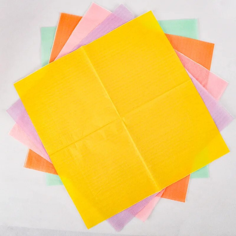 Badu Bg 20 бр компл Едноцветни хартиени салфетки Парти за рожден ден Еднократна употреба