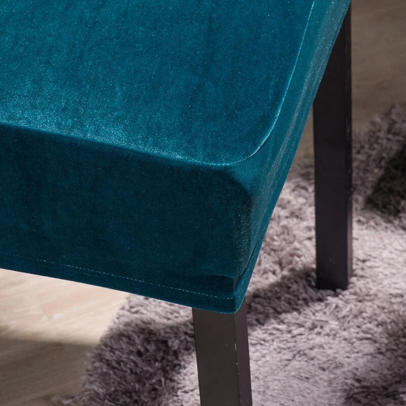 Badu Bg Коледна украса дебели кадифени калъфи калъфки за столове за