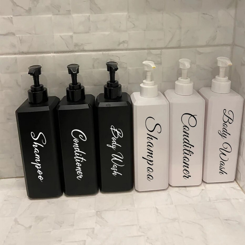 Badu Bg Квадратна ръчна преса Помпа Дозатор за сапун за шампоан Балсам за измиване на тяло