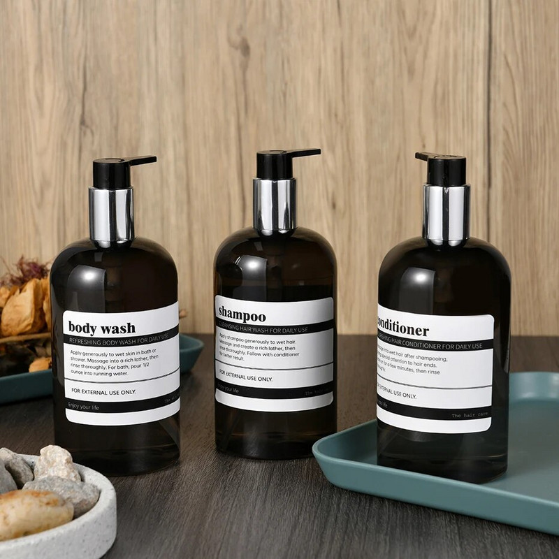 Badu Bg Шампоан Балсам Дозатор за измиване на тяло Бутилки за душ помпа Дозатор Празна бутилка