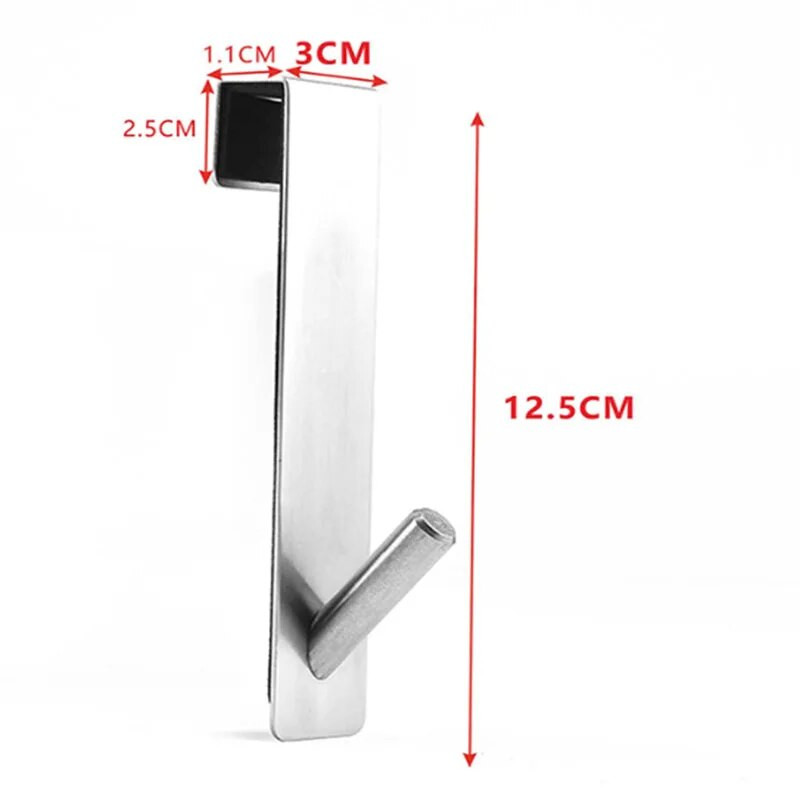 Неръждаема стомана над стъклена врата на вратата на душа Задна стойка за кърпи за душ S образна