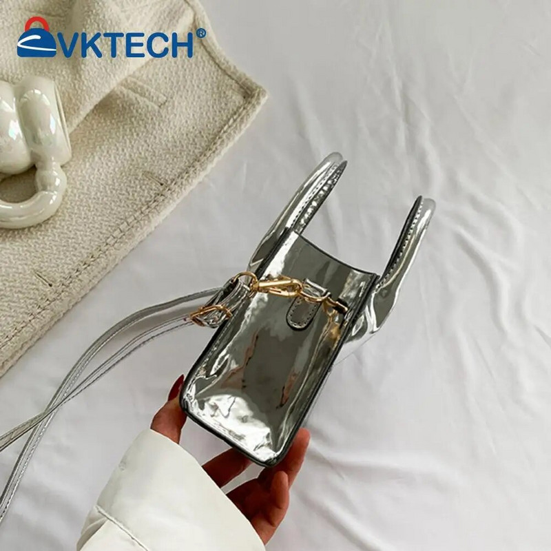 Badu Bg Плътен женски клъч модни чанти от Pu кожа дамски чанти чанти лазерна чанта лъскава