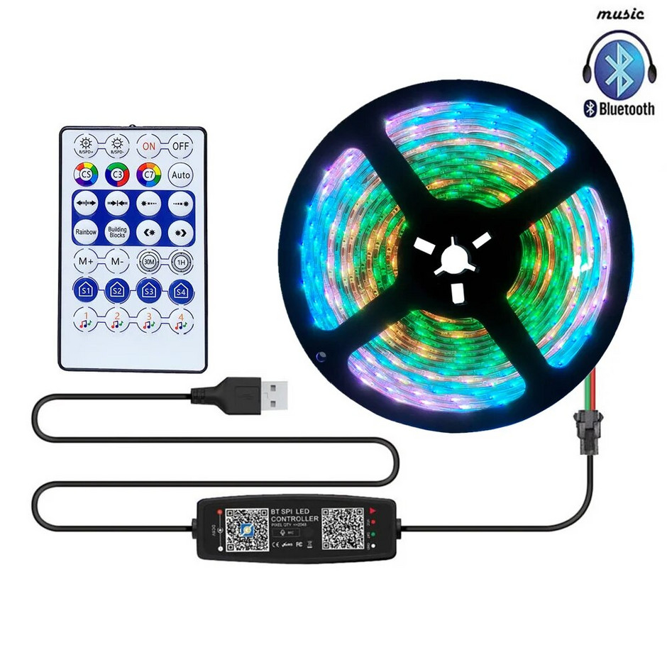 Badu.gr WS2812B SK6812 WS2811 Λωρίδα LED Ελεγκτής Bluetooth USB DC 5V ...