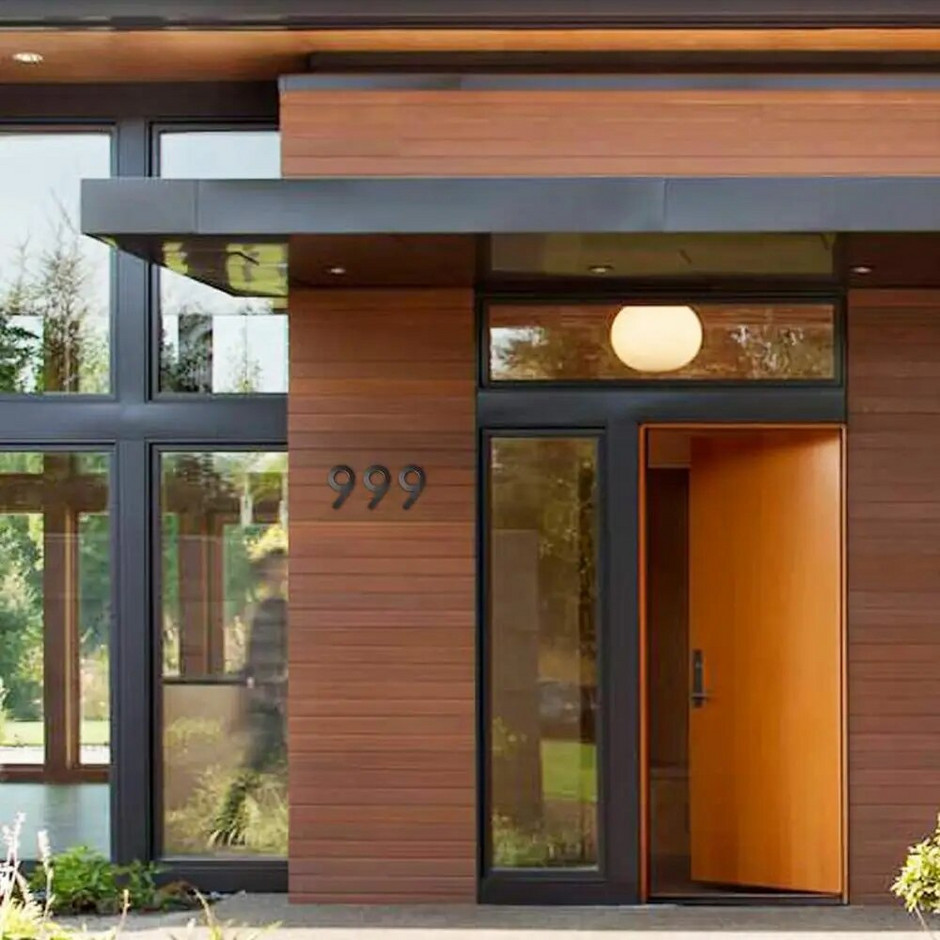 Badu.bg Черни номера на къщи Гланцови номера на къщи Акрилни модерни номера на пощенски кутии 3D ...