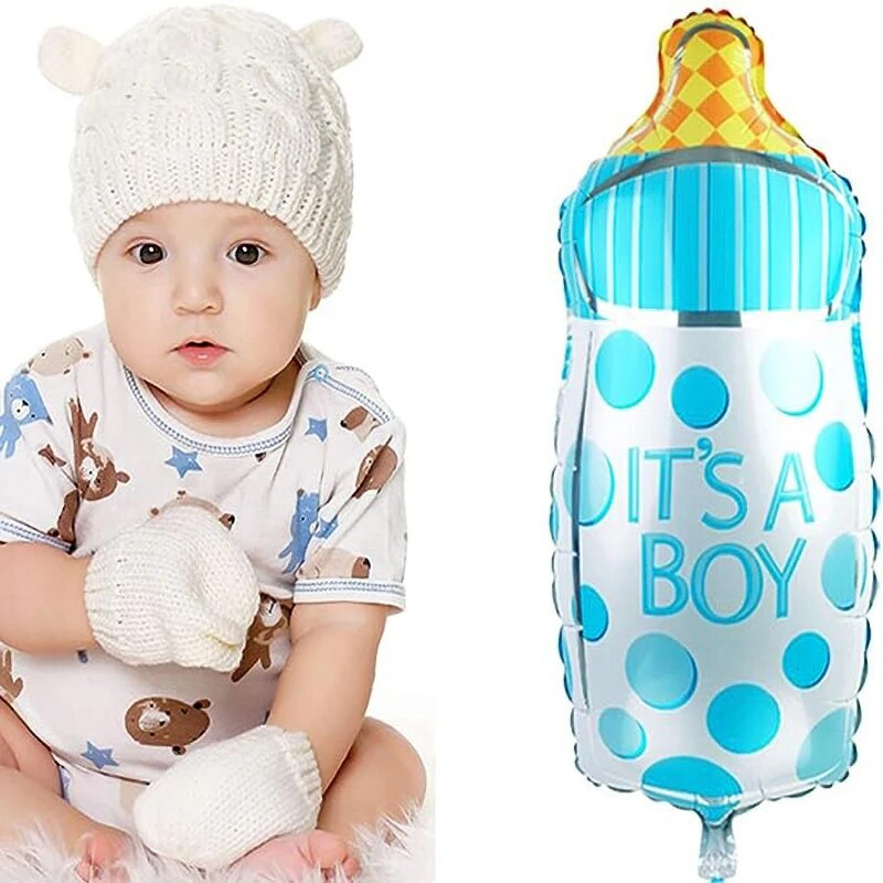 Badu Bg 1 бр Парти балони за разкриване на пола Големи сини розови фолиа Тема за разкриване на