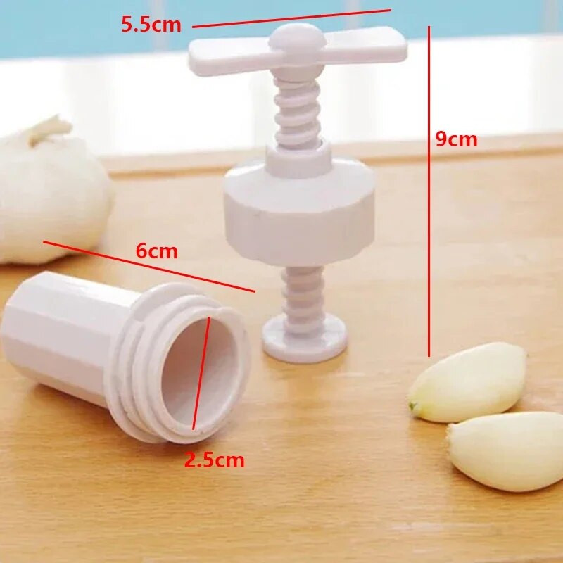 Badu Bg Пластмасови преси за чесън Винт Белачка за изстискване Мелачка за чесън Бяла ръчна преса